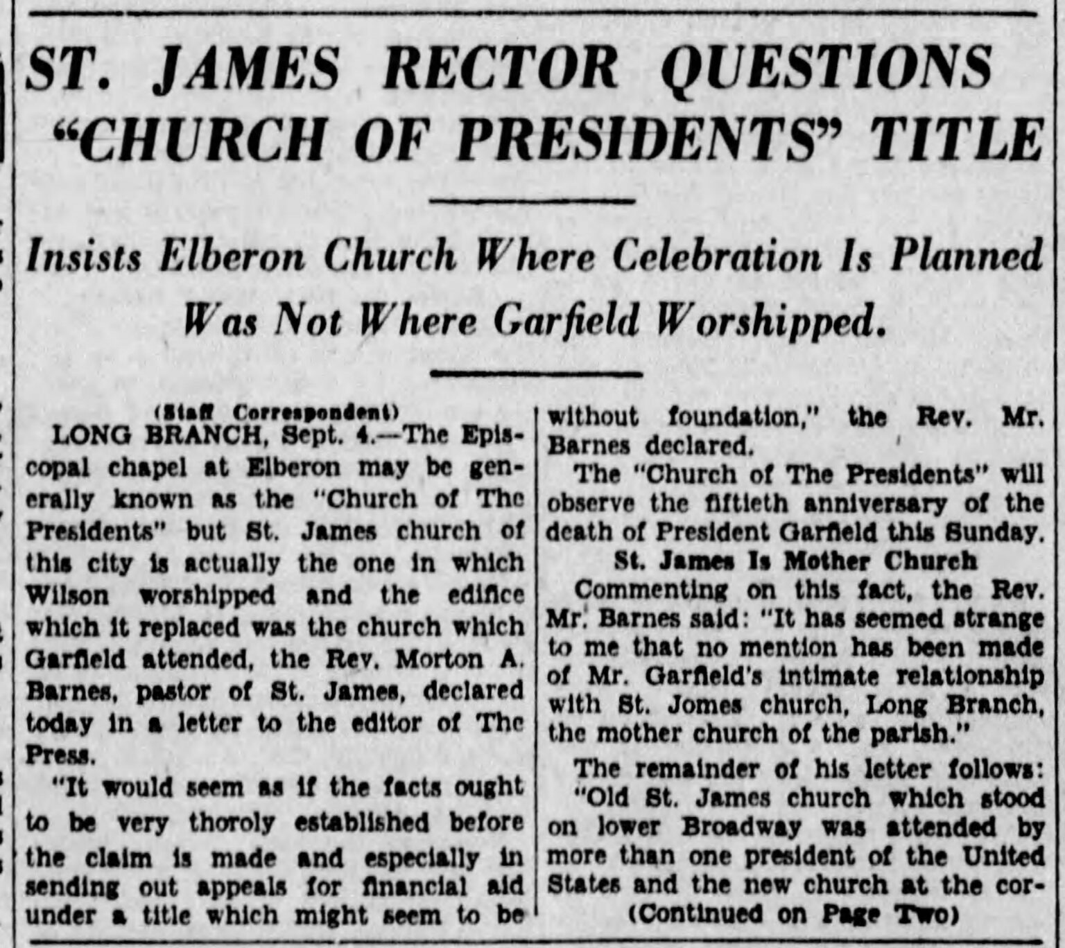The Curious Origin of the “Seven Presidents” of Monmouth County ...