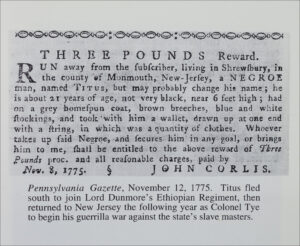 Colonel Tye | Monmouth Timeline