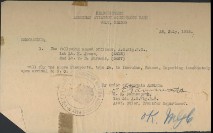 Theodore D. Parsons, World War I Test Pilot who Became New Jersey ...